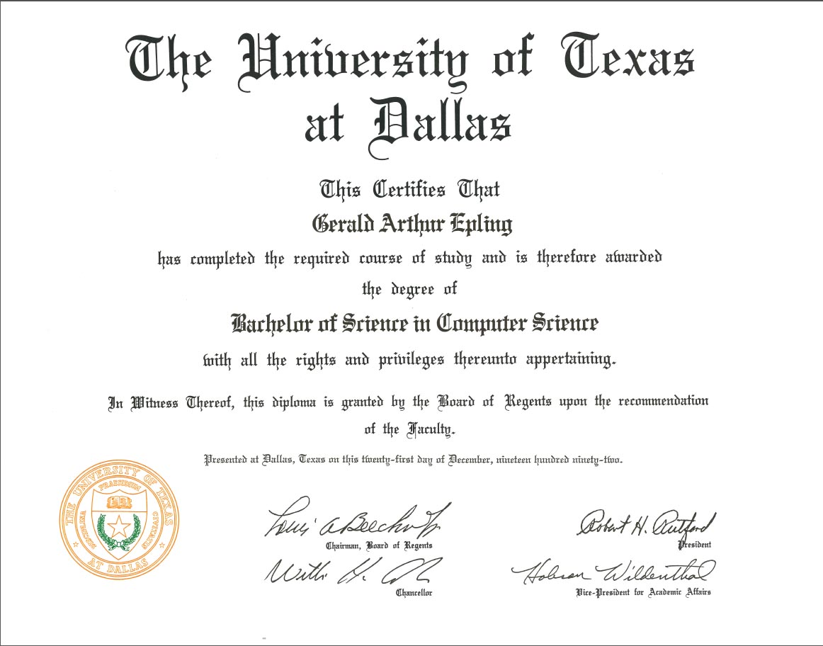 B.S. Computer Science | Gerald Epling B.S. Computer Science | Gerald Epling